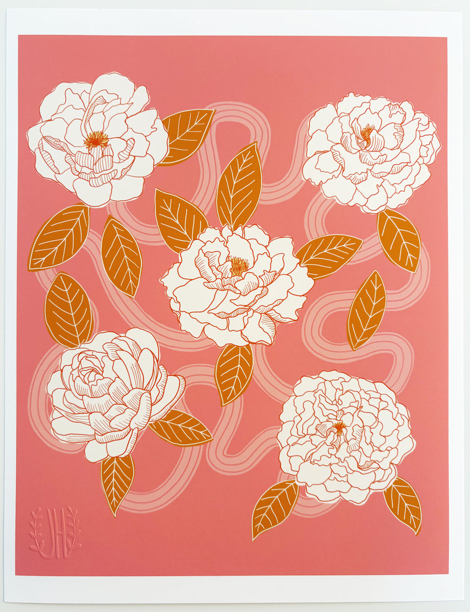 Peonies in Pink - 8.5 x 11 Print – Jen Hewett